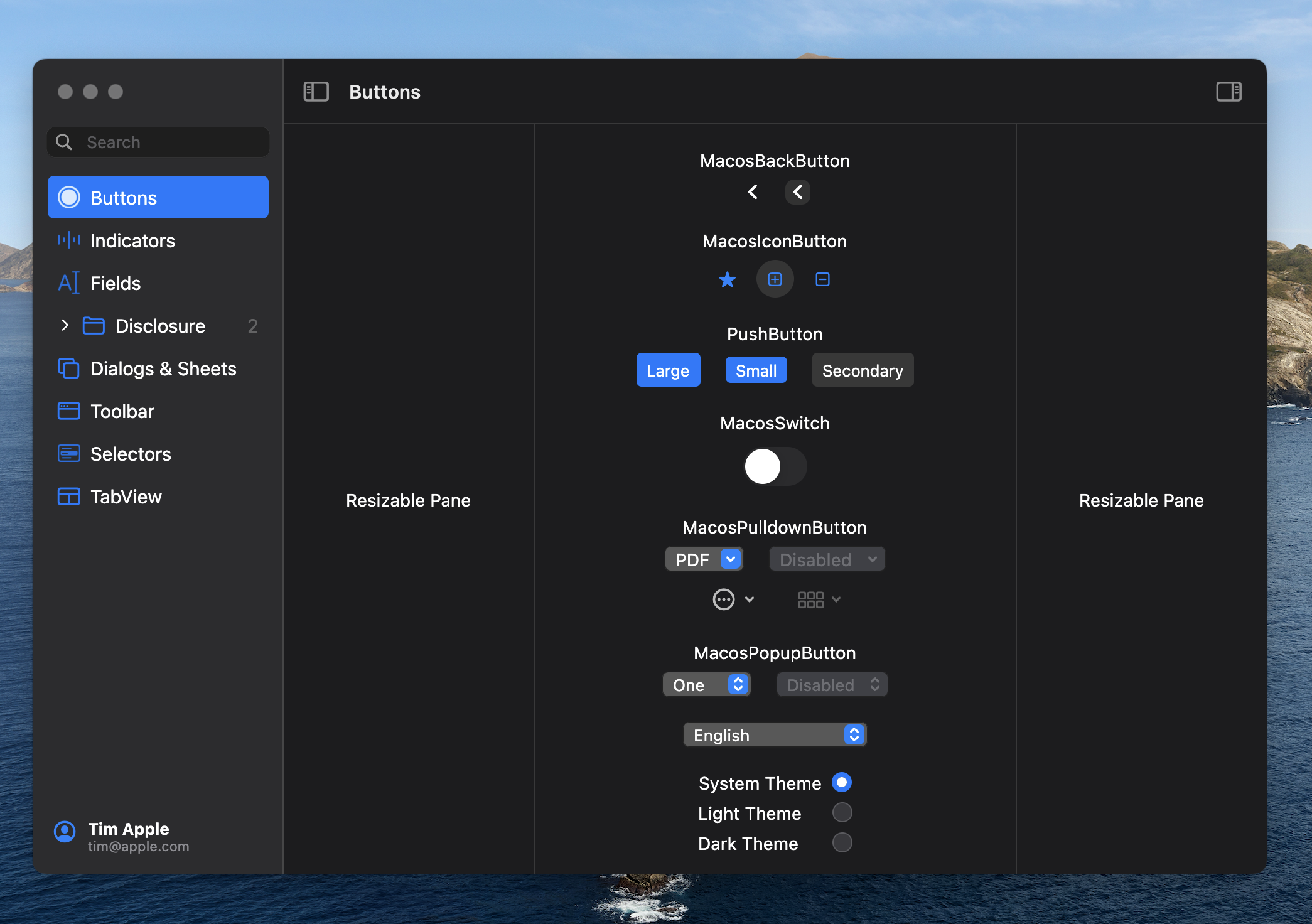 SideBar background color is completely dark when running with Light theme · Issue #319 · macosui ...