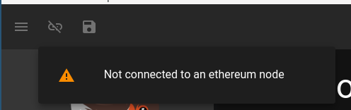 Ethereum node connection indicator and last snapshot shows as not connected/taken in v1.19.0 ...