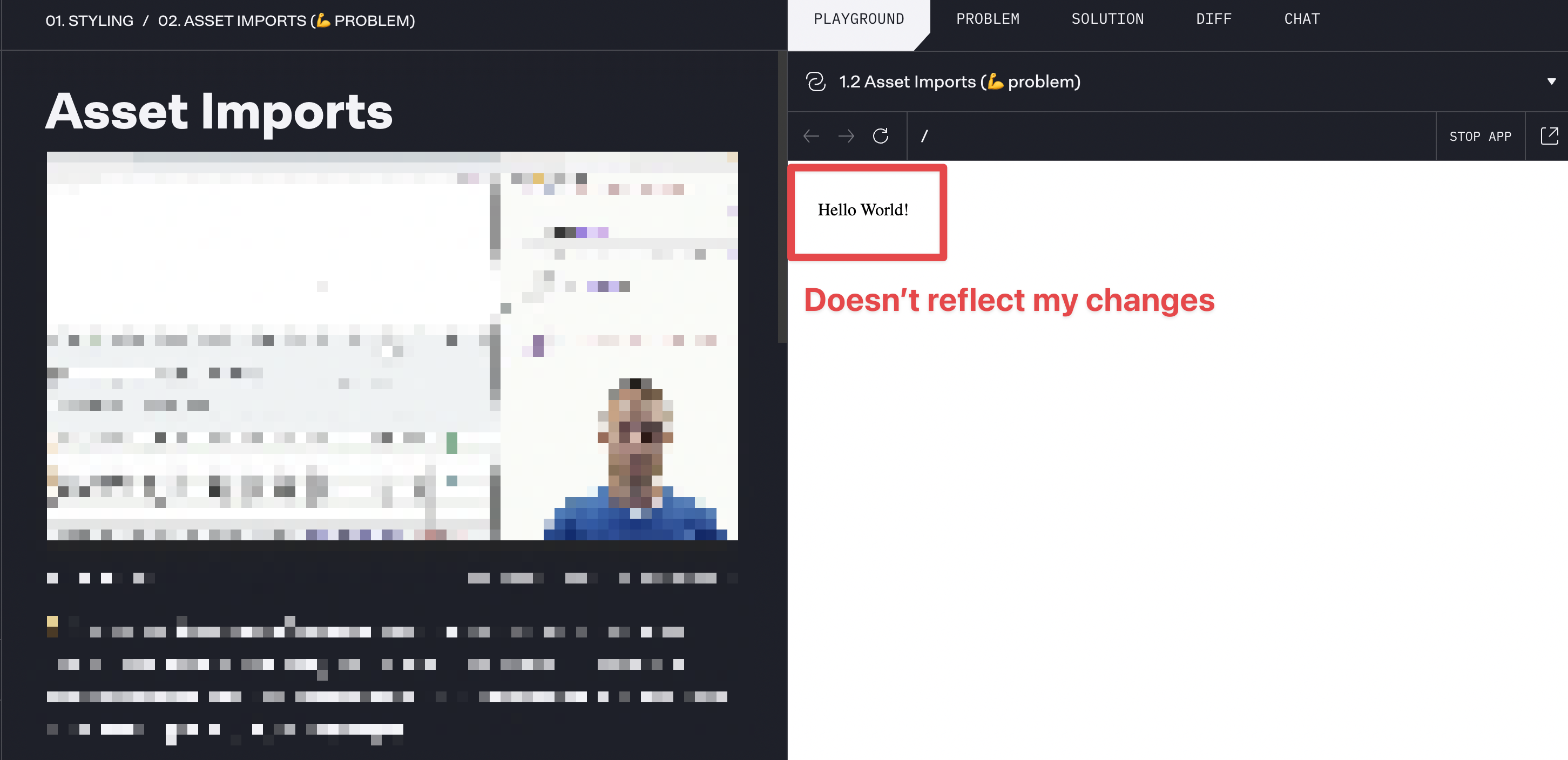 Code In Currently Viewed Exercise Does Not Update · Issue 21 · Epicweb Dev Full Stack