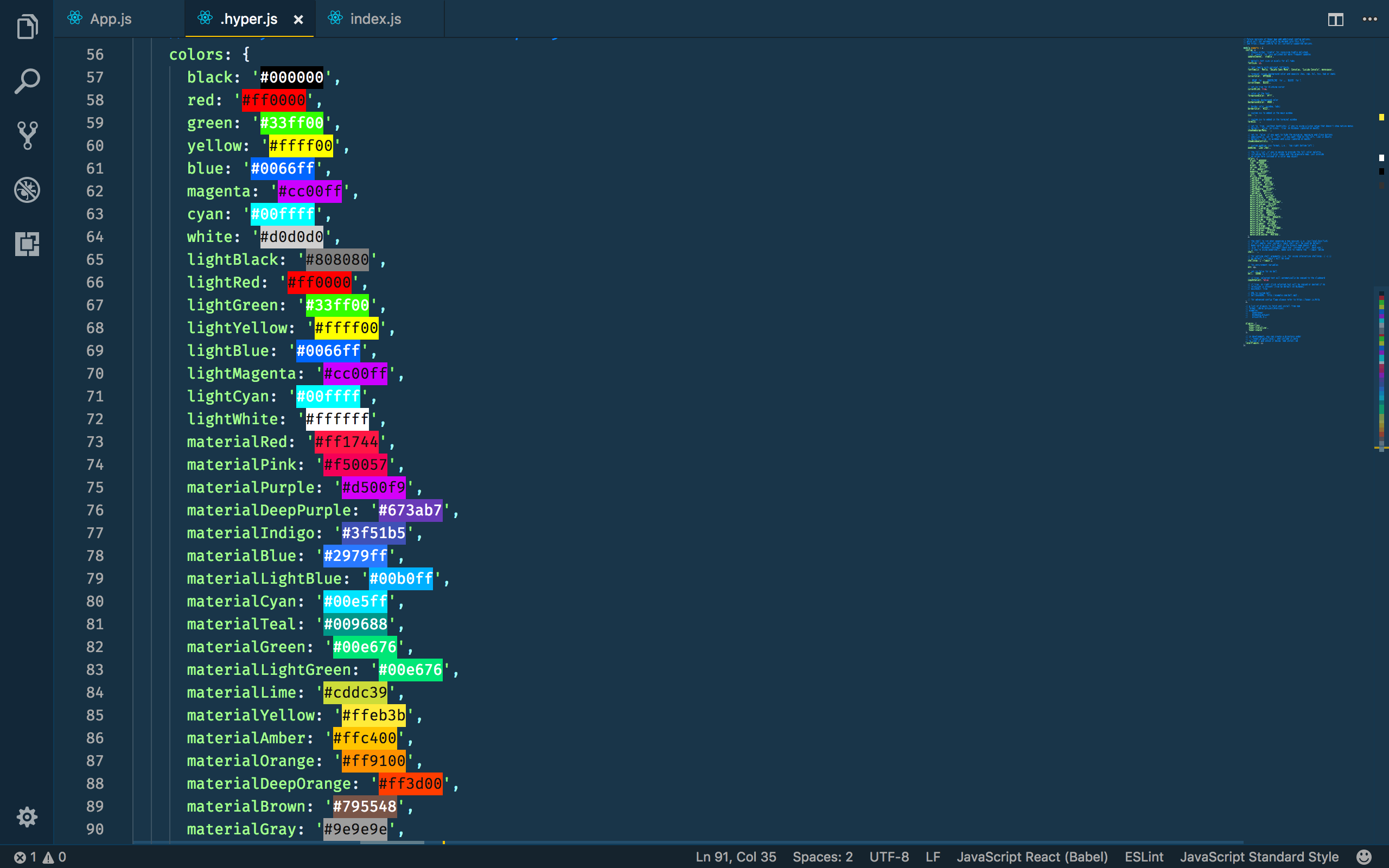 How to properly set custom colors on hyper.js? · Issue #2309 · vercel/hyper · GitHub