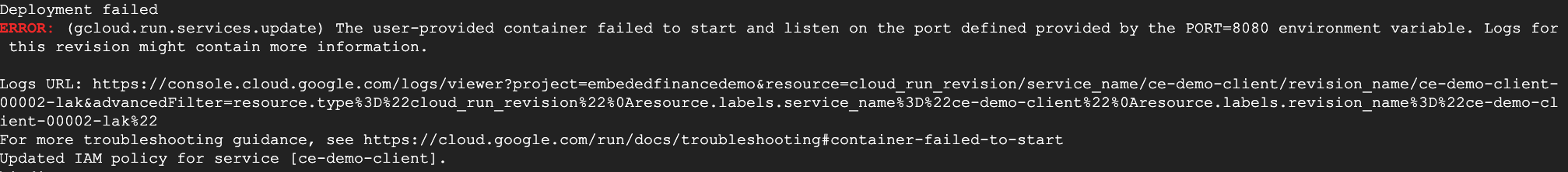 Error deploying solution on Cloud Run (container image error) · Issue #14 · SecureAuthCorp/ciam ...