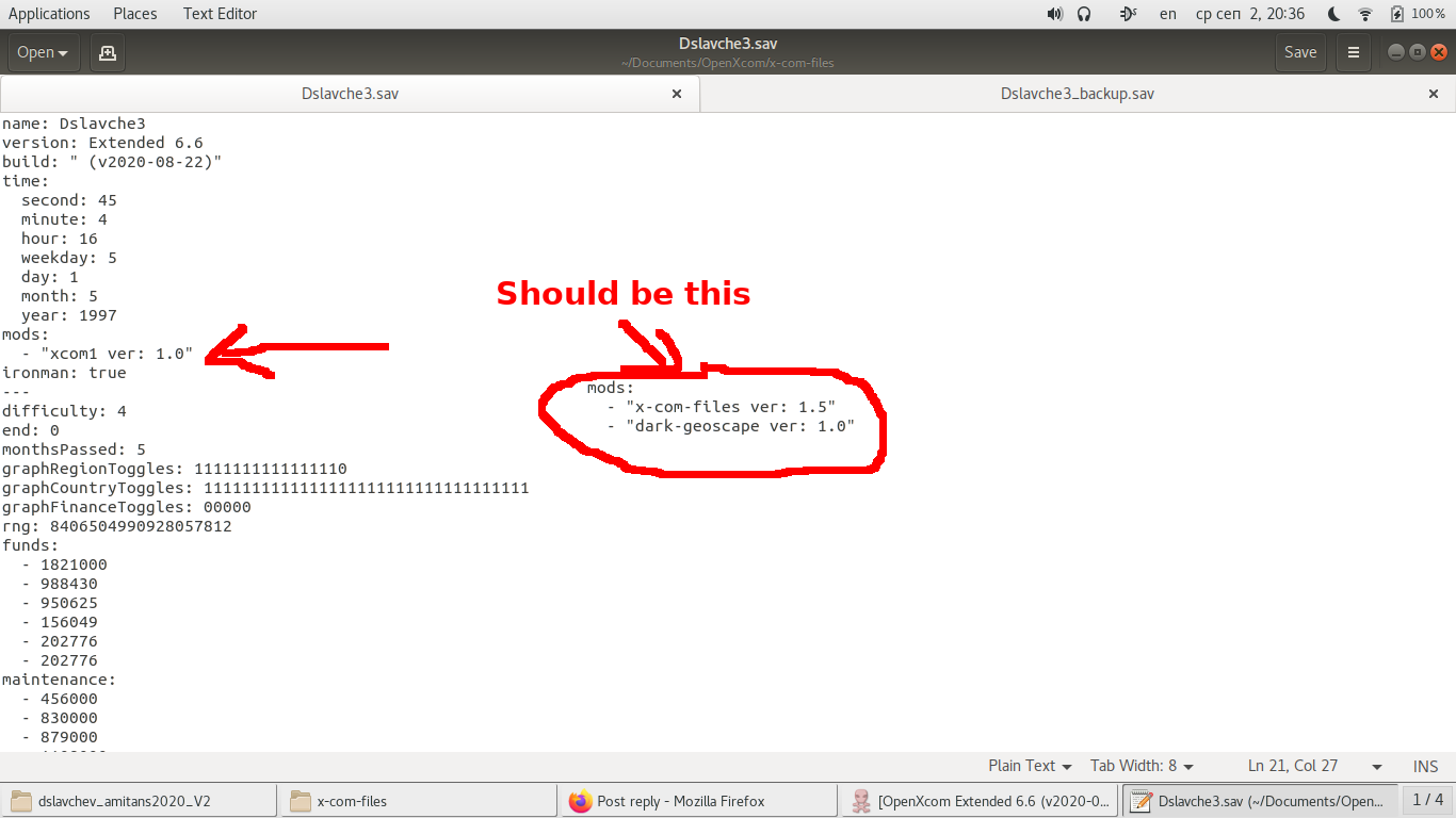 Setting the settings back to default when playing a master mod reverts X-COM to xcom1 and ...