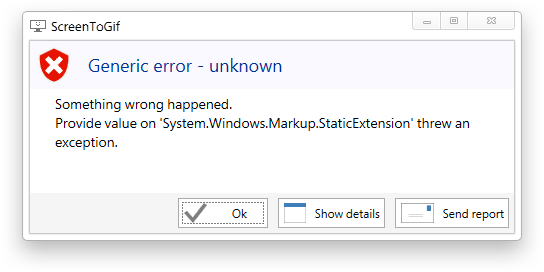 [BUG] Generic error - unknown · Issue #256 · NickeManarin/ScreenToGif · GitHub