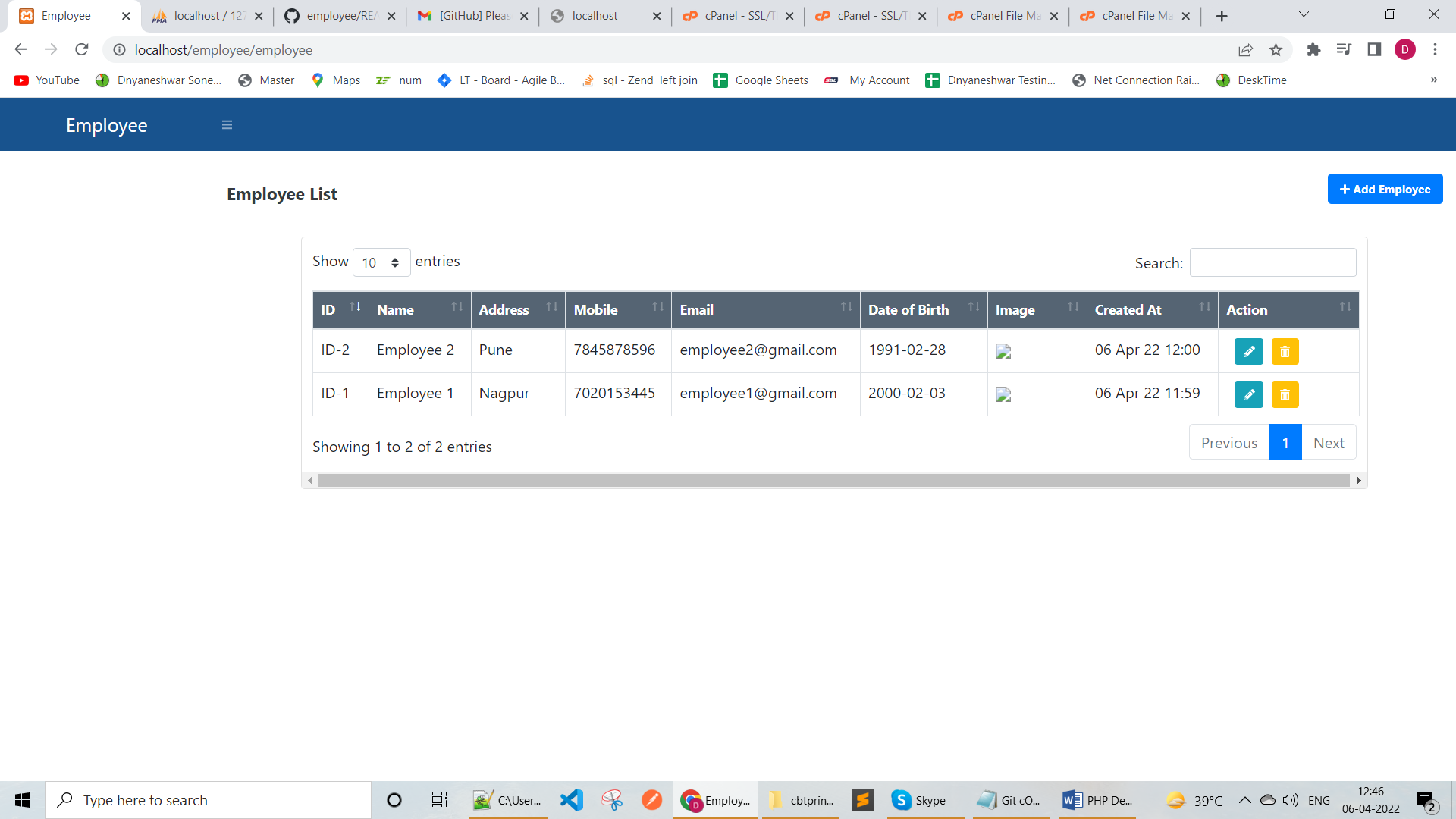 GitHub - dnyansons/employee