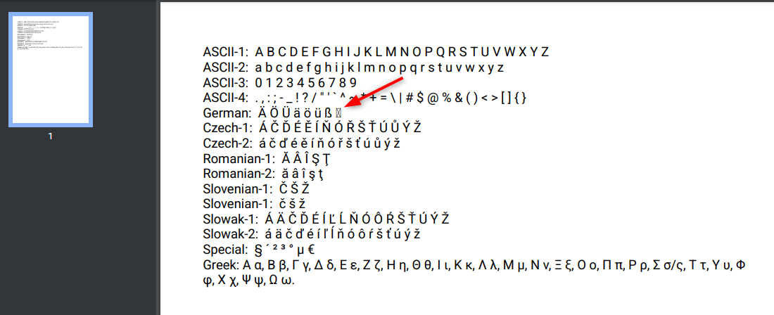 Problem with german capital ß (ẞ) · Issue #2593 · bpampuch/pdfmake · GitHub