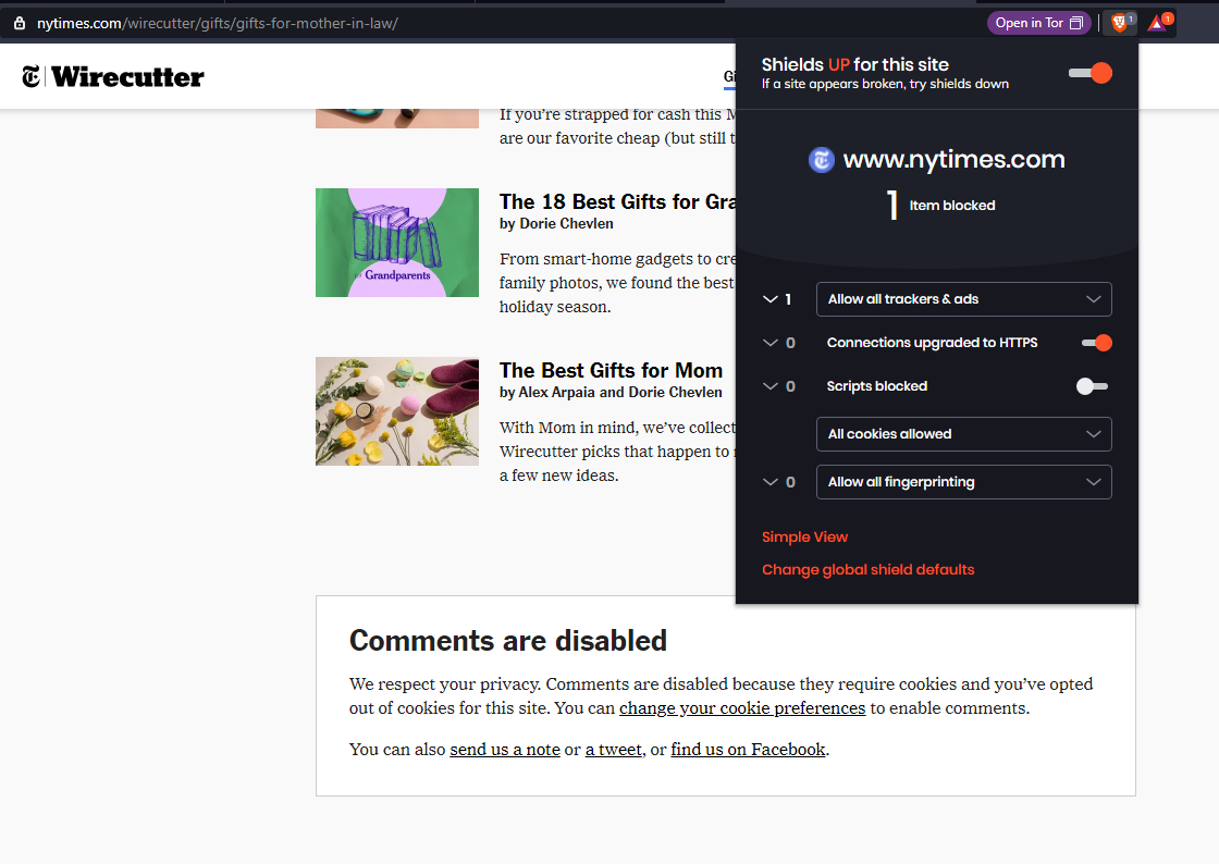 Cookie issues on Wirecutter/NYtimes · Issue #13241 · brave/brave ...