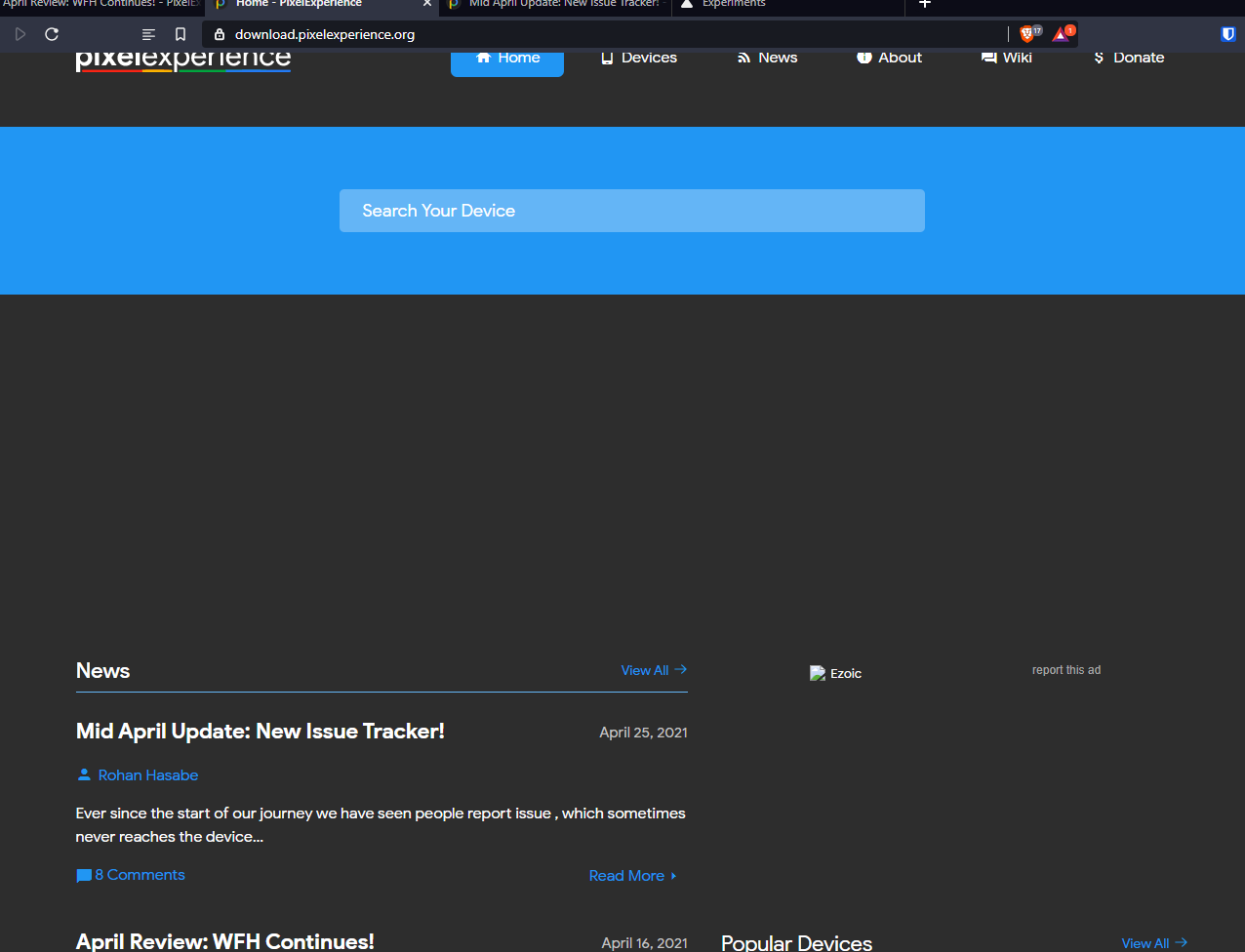 Empty spaces on https://download.pixelexperience.org/ · Issue #15820 · brave/brave-browser · GitHub
