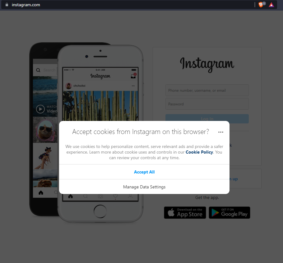 Instagram cookie consent popup (EU and Switzerland only) · Issue #10567 ...