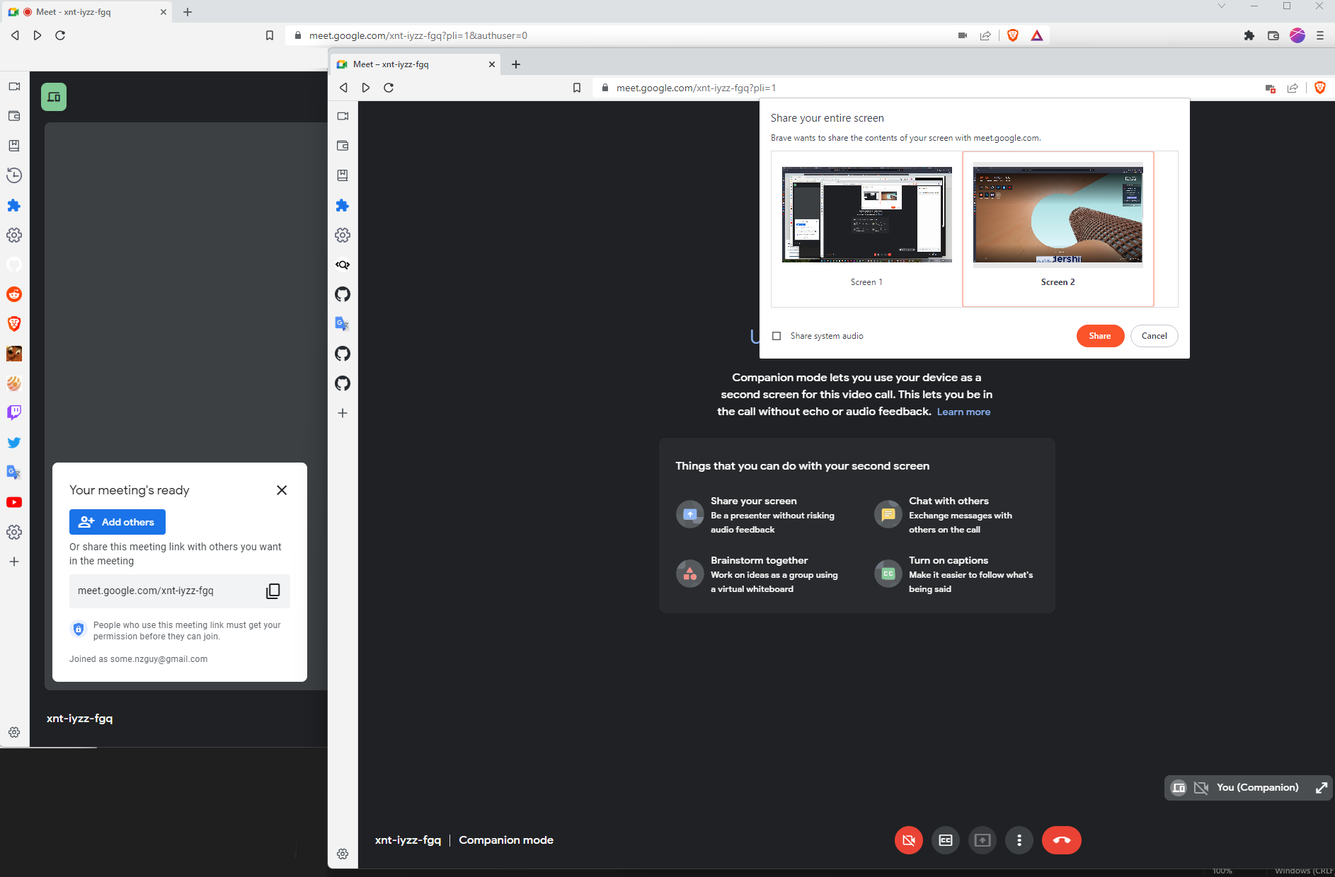 Google meet can't share screen. · Issue #24557 · brave/brave-browser ...