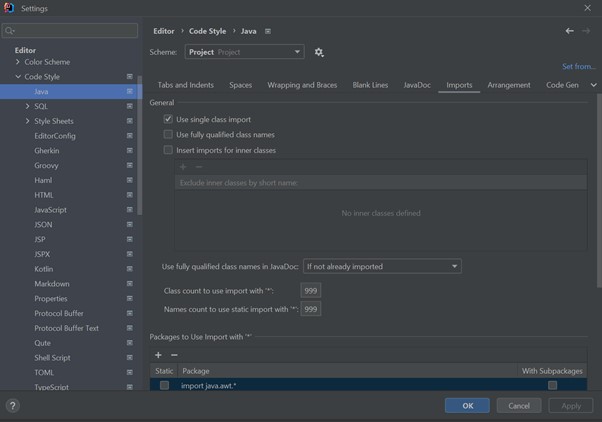 Settings for intellij are not getting updated in existing workspaces ...