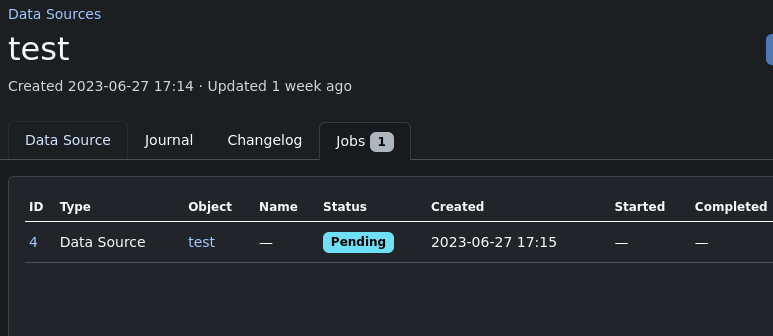 Datasource Sync Stuck In Queued State · Issue 13090 · Netbox