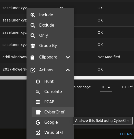 FEATURE: Pivot from Alerts/Hunt to CyberChef · Issue #4081 · Security ...