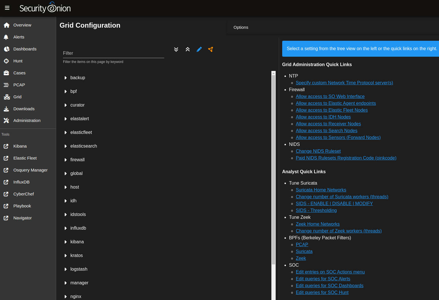 FEATURE: Add more SOC Config quick links · Issue #10563 · Security-Onion-Solutions/securityonion ...