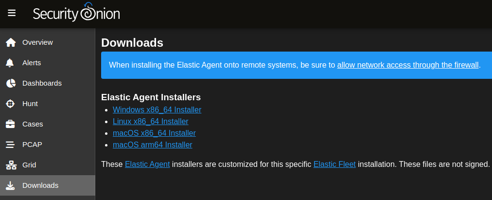 FEATURE: Add link to Downloads page for convenient access to firewall settings · Issue #10702 ...