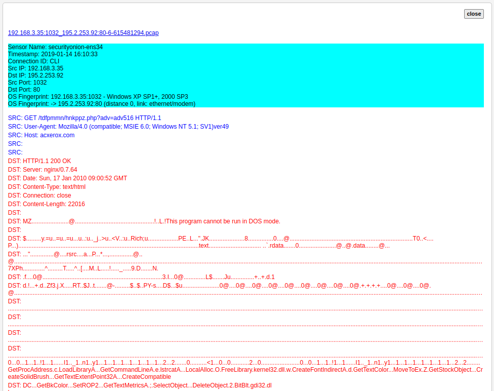 PCAP transcript view should show src/dest IP and src/dest port · Issue ...