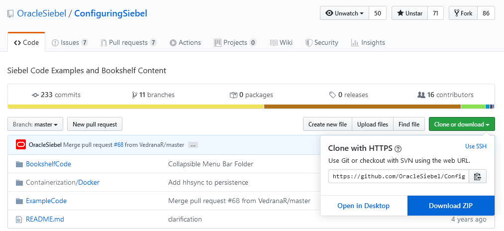 How to install Siebel on Docker without having connection (Internet) outside network to GitHub ...