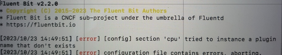 Q: cpu input plugin error on mac m2 pro · Issue #8079 · fluent/fluent-bit · GitHub