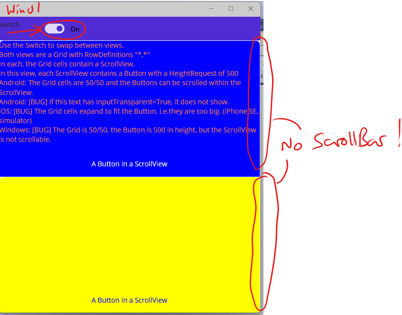 Scrollview In Grid Cell Multiple Issues On Ios Android And Winui · Issue 15076 · Dotnetmaui