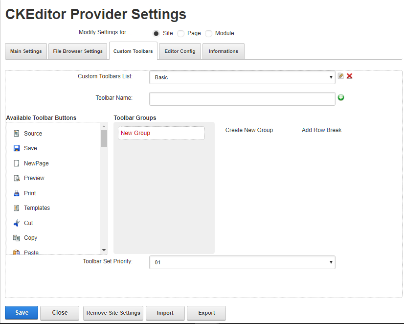 Can not save custom toolbars changes · Issue #1018 · ckeditor/ckeditor4 ...