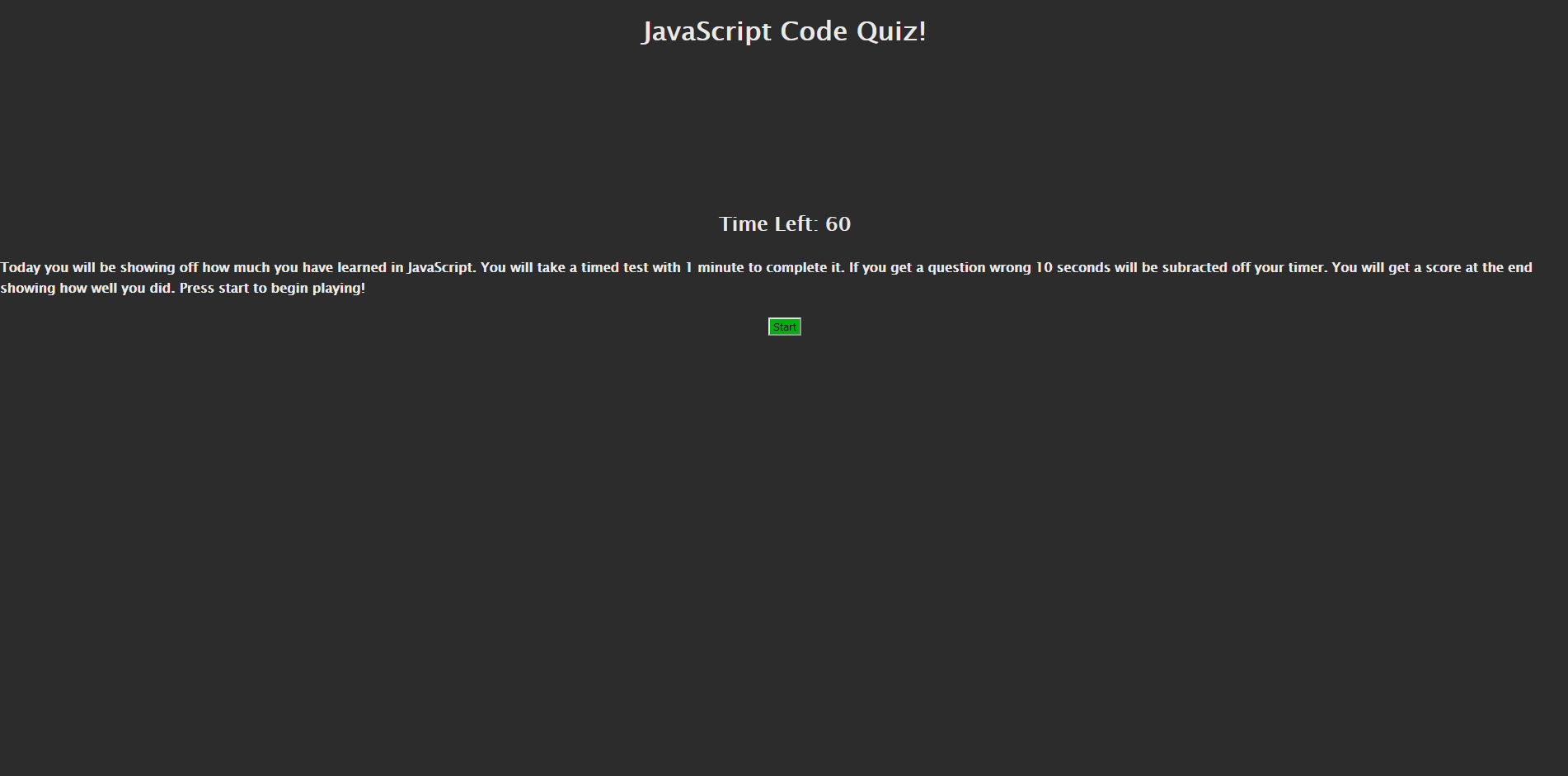 GitHub - NotEnoughBacon/Code-Quiz
