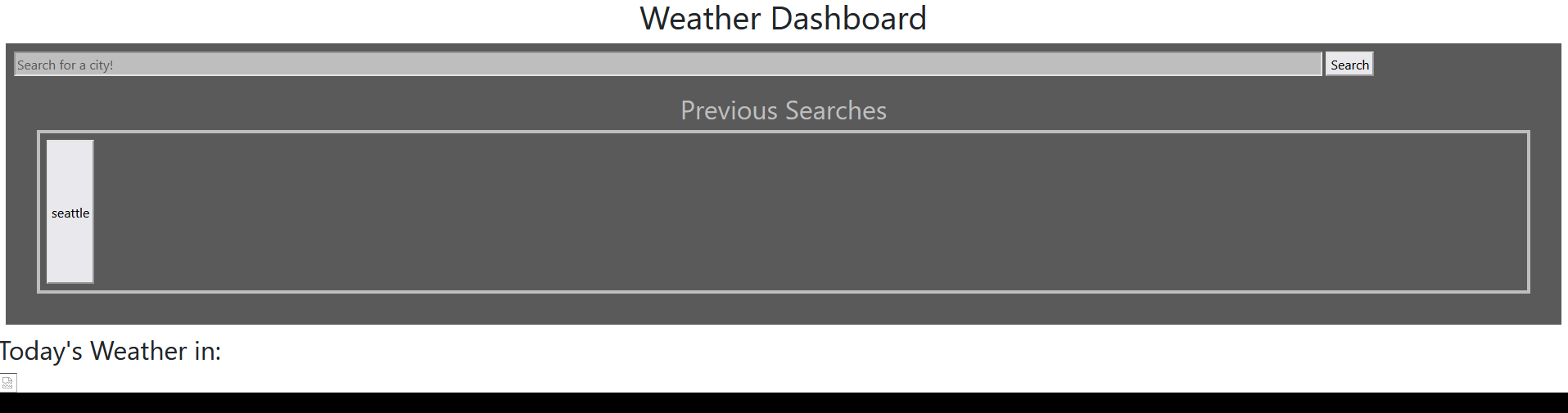 GitHub - NotEnoughBacon/Weather-Dashboard