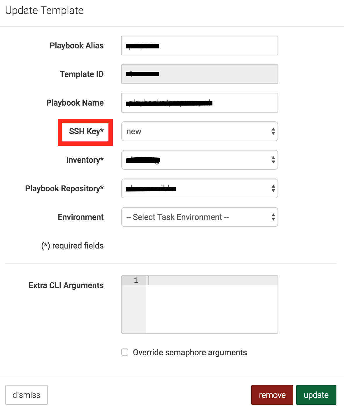 The purpose of the ssh key field of the template is unknown. · Issue #560 · semaphoreui ...