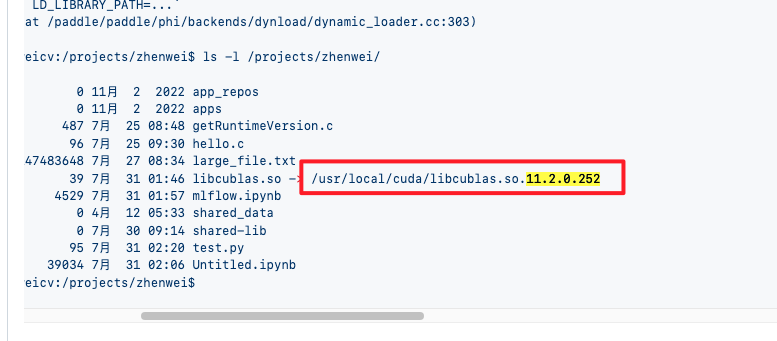 安装paddlepaddle之后，运行check时提示找不到libcublas.so · Issue #55786 · PaddlePaddle/Paddle · GitHub
