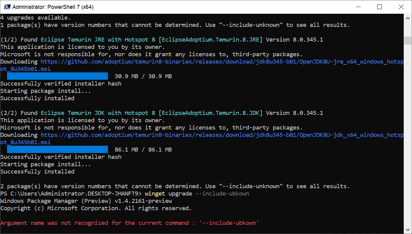 Winget\upgrade --all · Issue #79589 · microsoft/winget-pkgs · GitHub