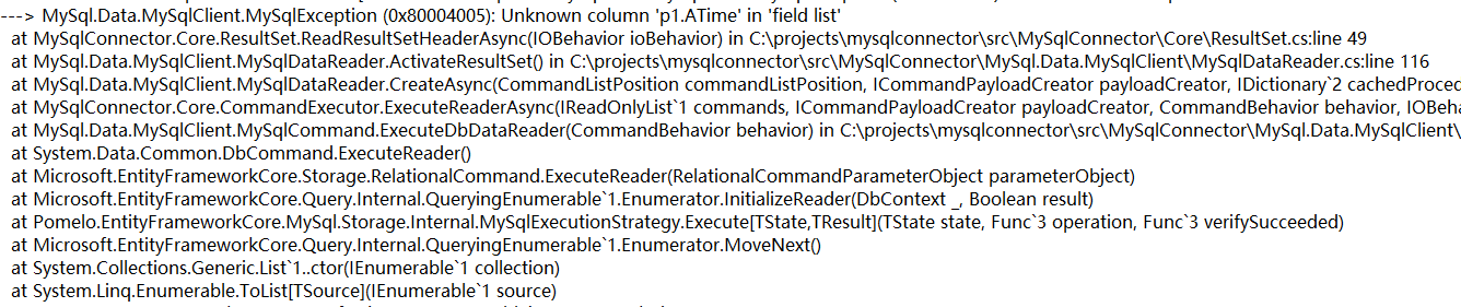 Unknown column with notmapped propery · Issue #1070 · PomeloFoundation/Pomelo ...