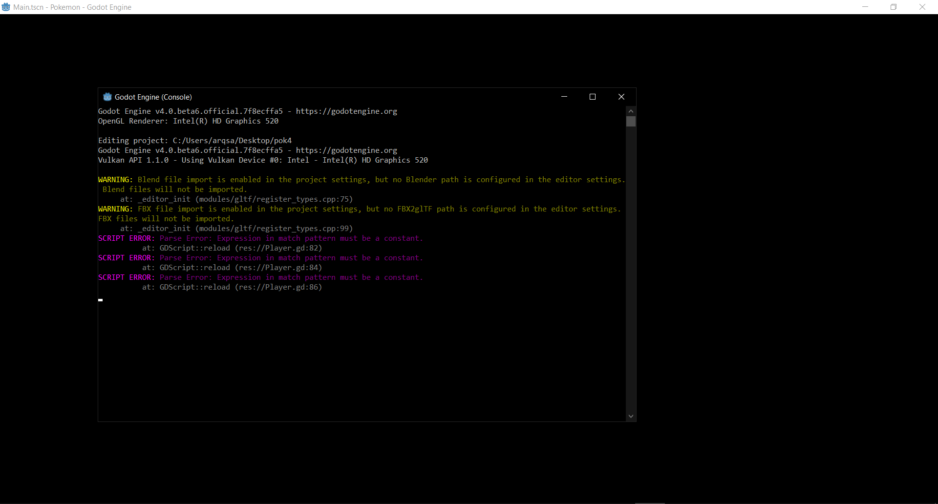 Godot Engine v4.0.beta6 don't open with Vulkan API 1.1.0 - Using Vulkan Device #0: Intel - Intel ...