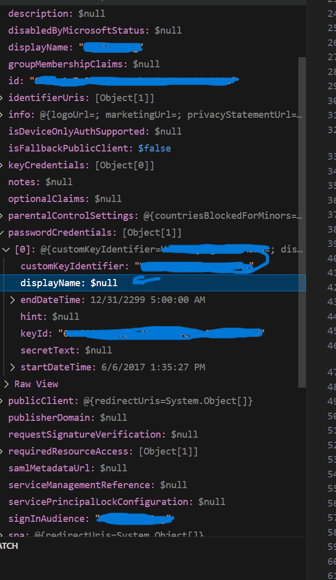 az ad app list --all returns some secret names as null · Issue #27734 · Azure/azure-cli · GitHub