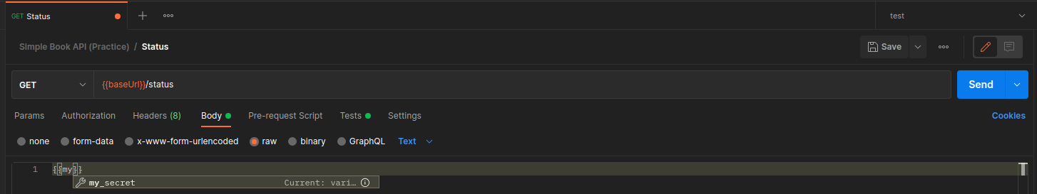 Secret Environment variables shown in plain text in request body (raw ...