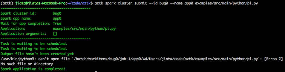 aztk spark cluster submit doesn't work · Issue #151 · Azure/aztk · GitHub