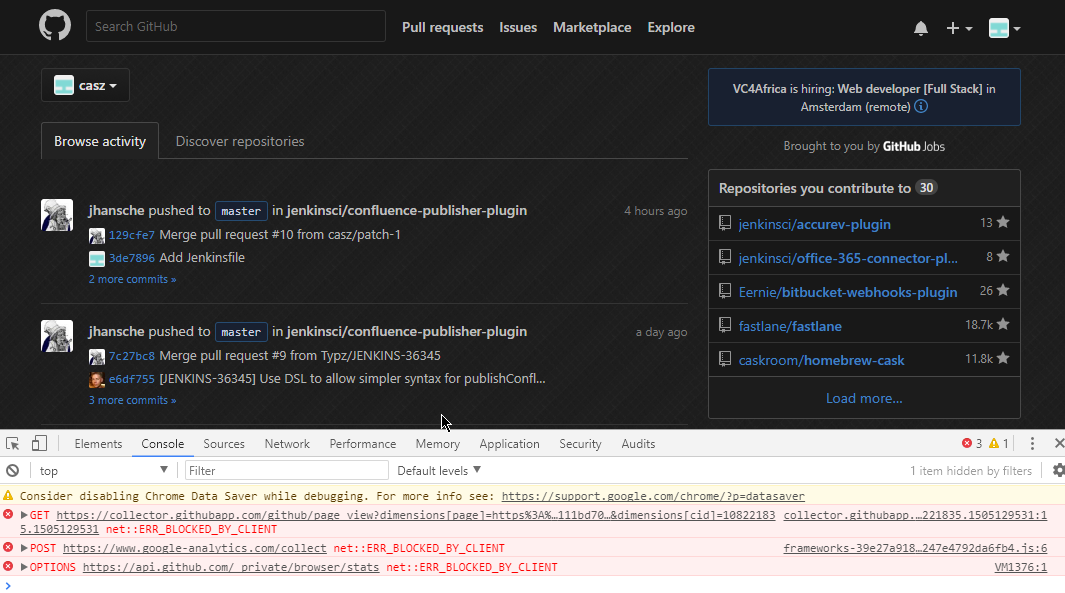 Pushes are hidden · Issue #747 · refined-github/refined-github · GitHub