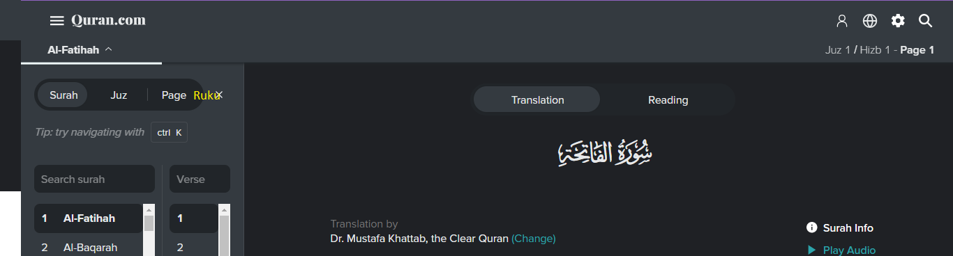 [feature]: Ruku (section) wise navigation and reading/translation viewer · Issue #1966 · quran ...