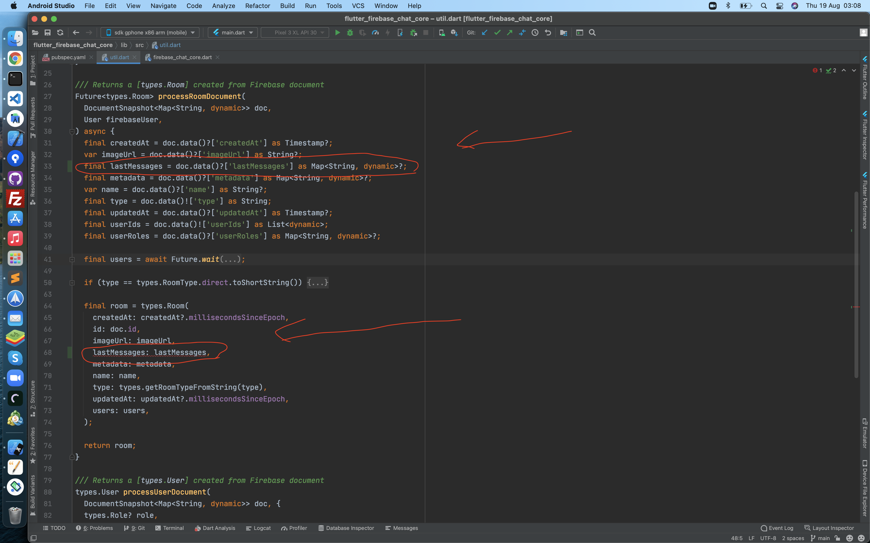 room.lastMessages is Always null · Issue #25 · flyerhq/flutter_firebase ...