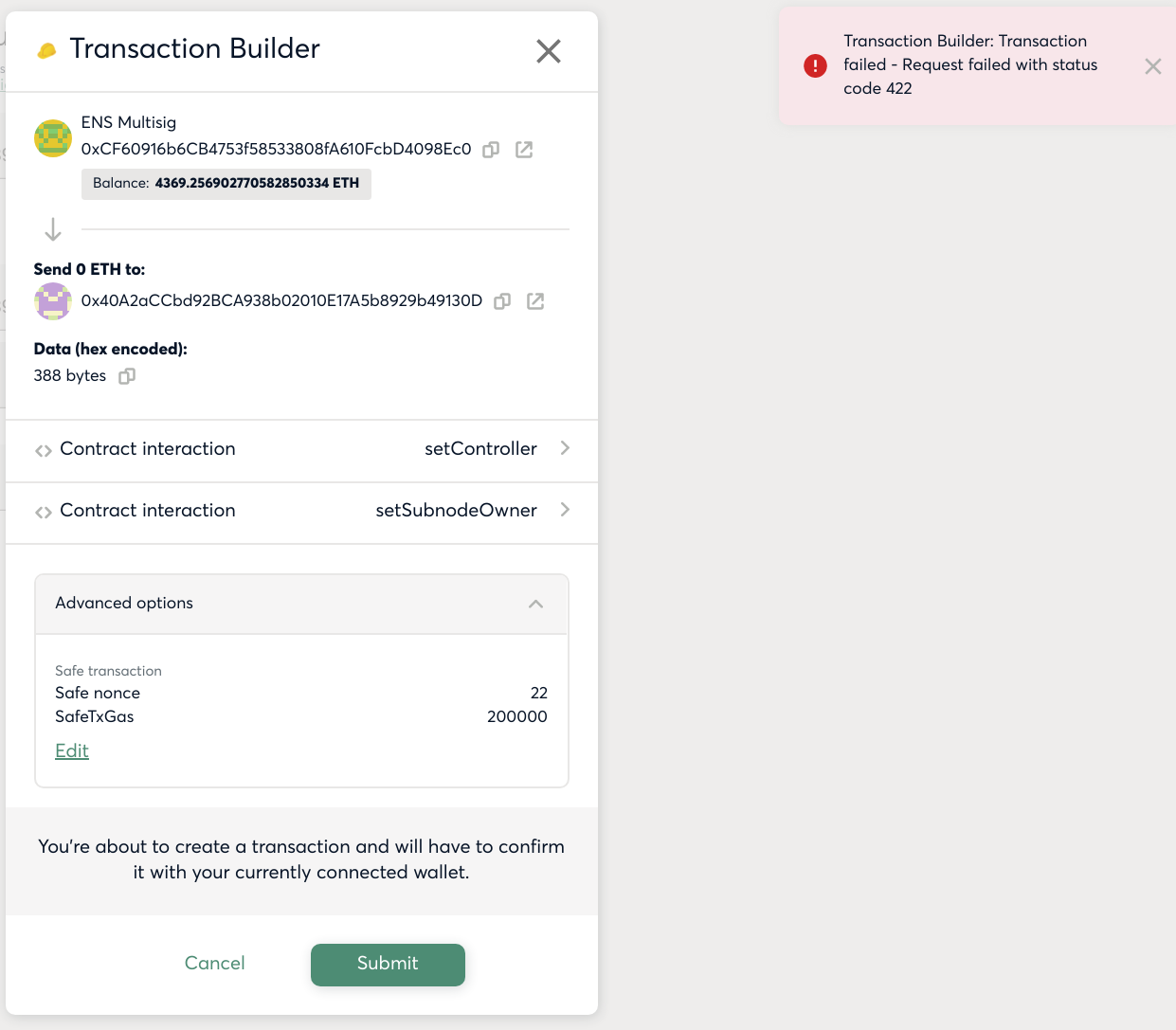 422 status code when trying to sign a transaction with Grid+ · Issue ...
