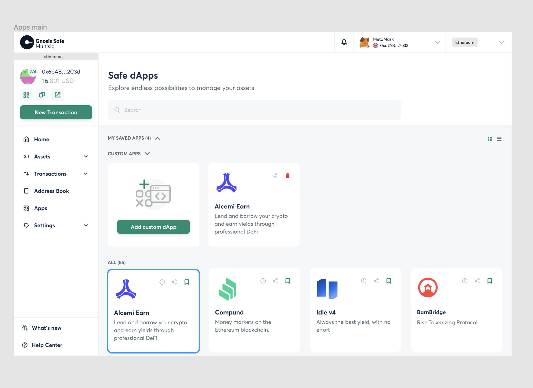 [Safe apps list] Added custom app present under all apps · Issue #693 ...
