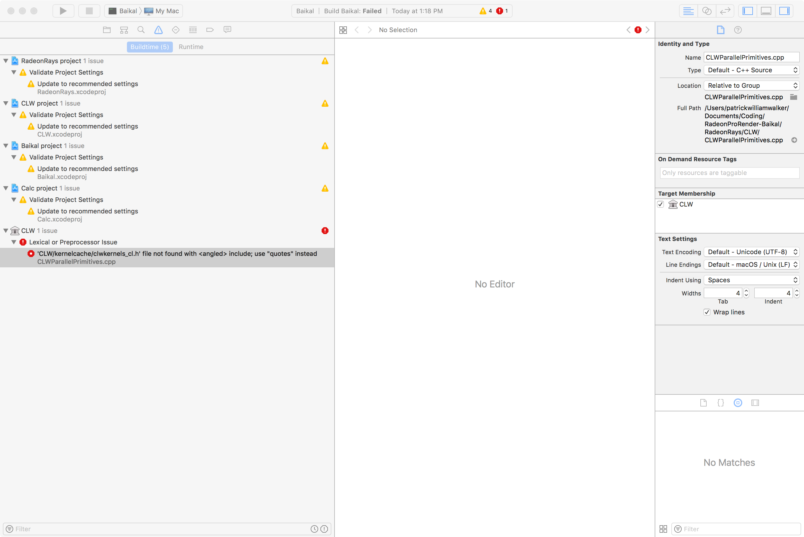 MacOS X Sierra Build Issues · Issue #18 · GPUOpen-LibrariesAndSDKs/RadeonProRender-Baikal · GitHub