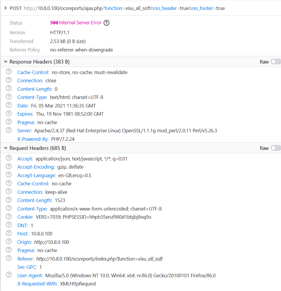 Cannot get inventory details displayed · Issue #1151 · OCSInventory-NG/OCSInventory-ocsreports ...