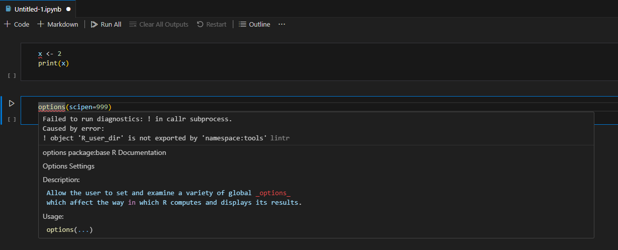 Failed to run diagnostics lintr · Issue #343 · REditorSupport/vscode-R · GitHub