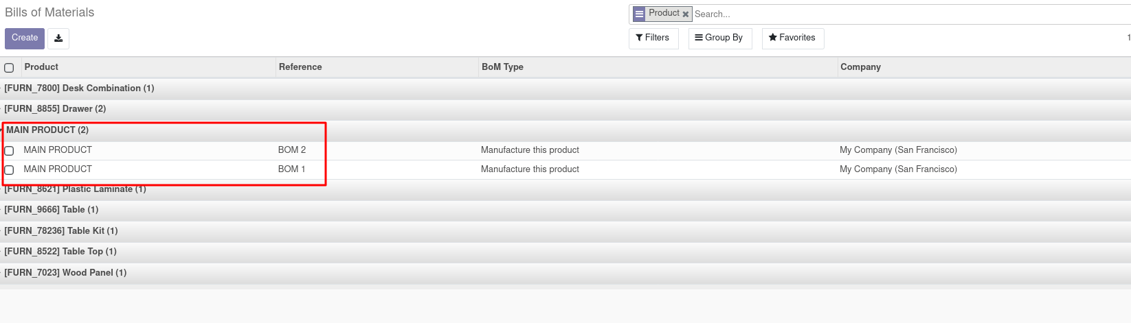[14.0] mrp: Filter manufacturing order based on Selected bom · Issue #70215 · odoo/odoo · GitHub