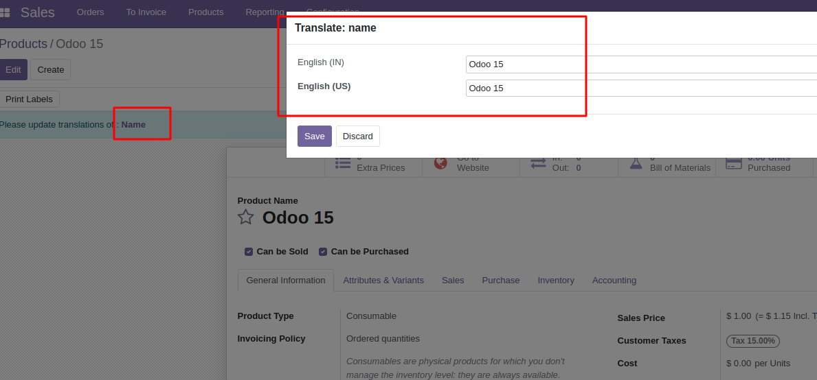 [16] web: no wizard to edit translation after creating record · Issue #105603 · odoo/odoo · GitHub