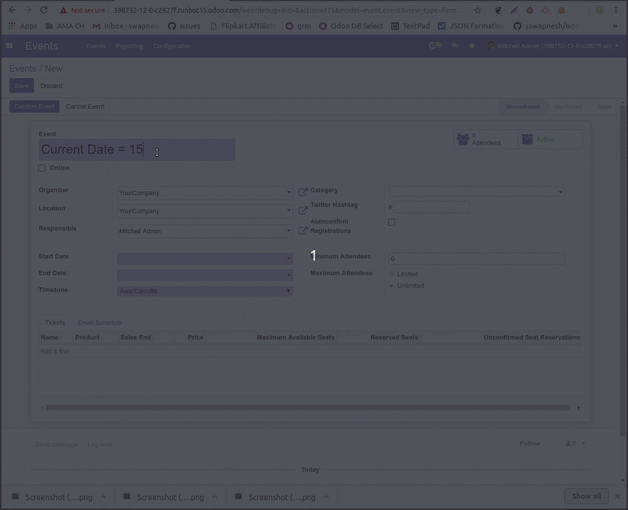 [12] Inconsistency b/w today marker in Datetime Picker · Issue #28702 · odoo/odoo · GitHub