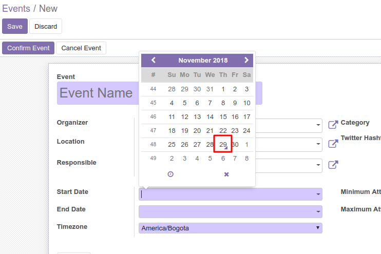 [12] Inconsistency b/w today marker in Datetime Picker · Issue #28702 · odoo/odoo · GitHub