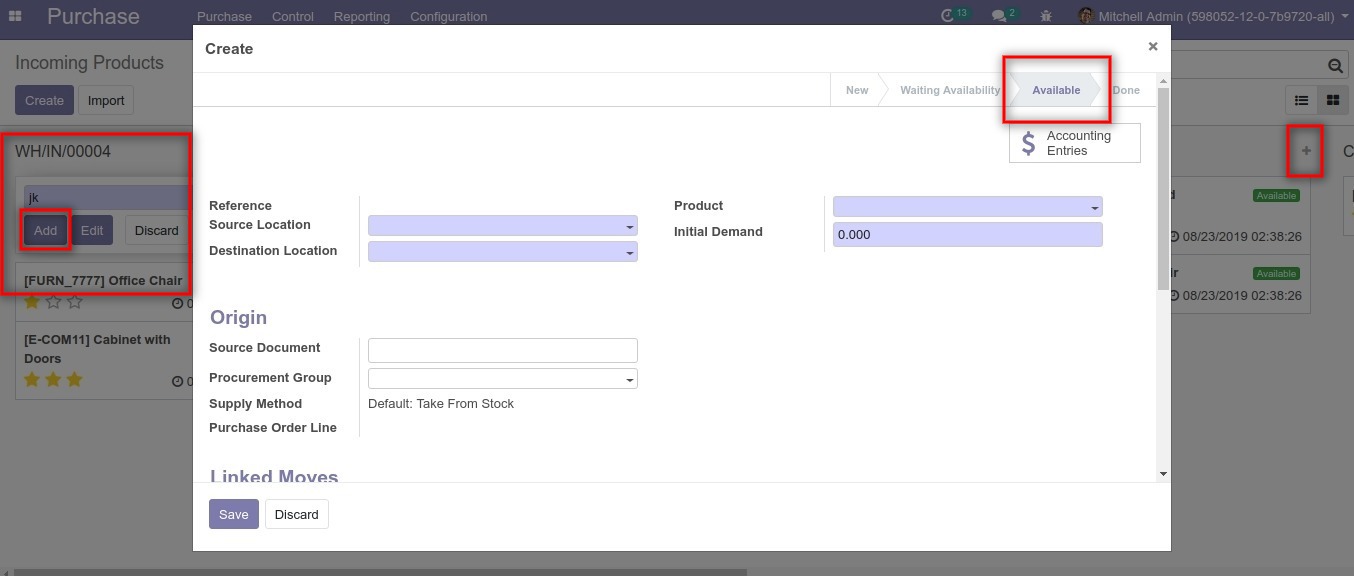 [12][stock] Drag and Drop should be blocked on Incoming Products ...