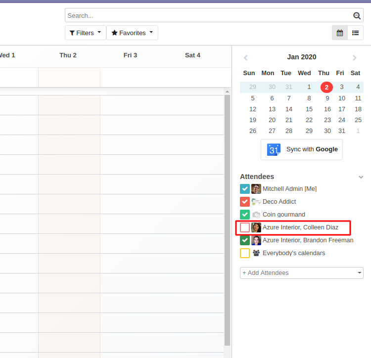 [13.0] calendar: Removing Attendees doen't work when Attendee is not selected · Issue #42652 ...