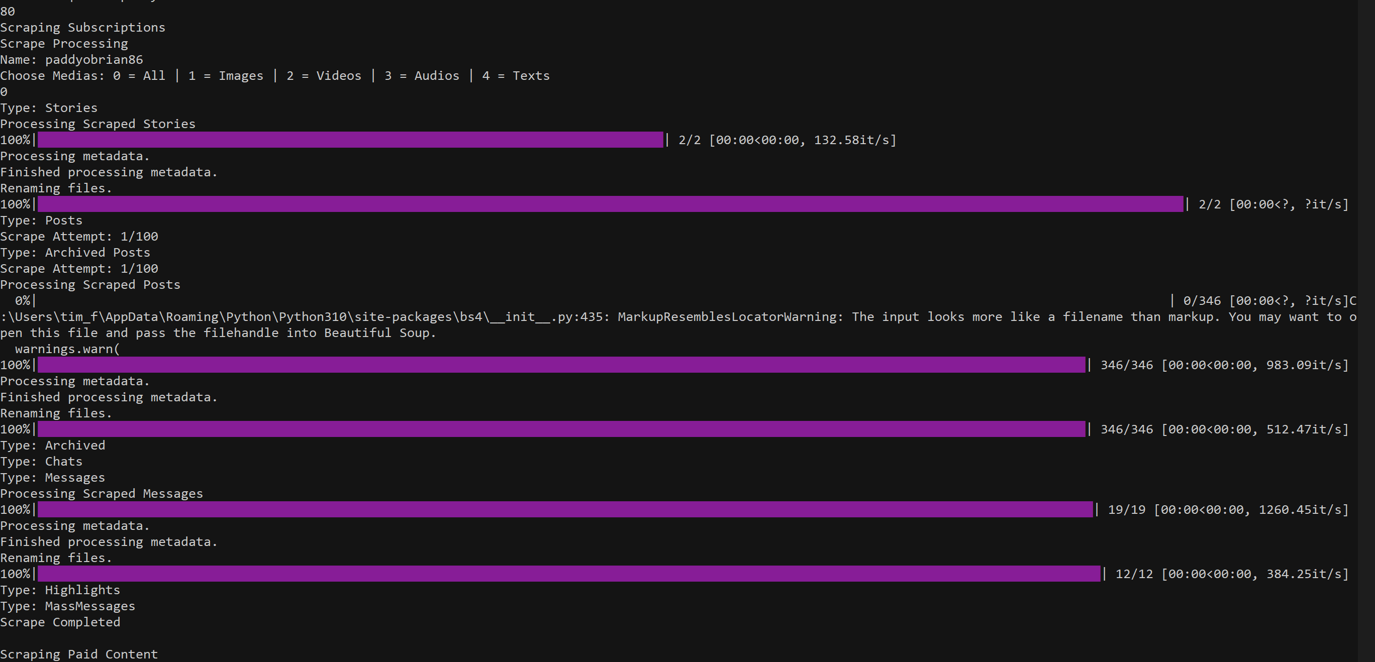 Onlyfans not working properly · Issue #487 · DIGITALCRIMINAL/ArchivedUltimaScraper · GitHub