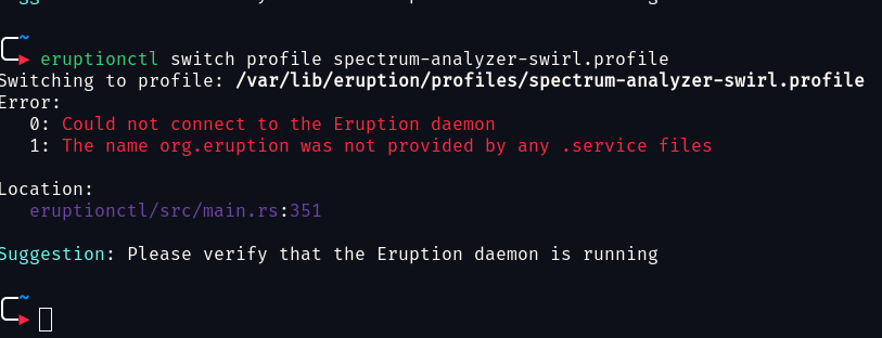 Could not connect to the Eruption daemon · Issue #126 · eruption-project/eruption · GitHub