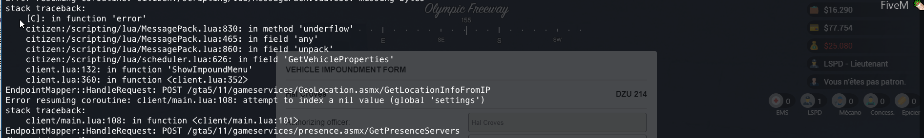Impound : bad argument #1 to 'gsub' · Issue #7 · YahTheDev/hrp_pd_impound · GitHub
